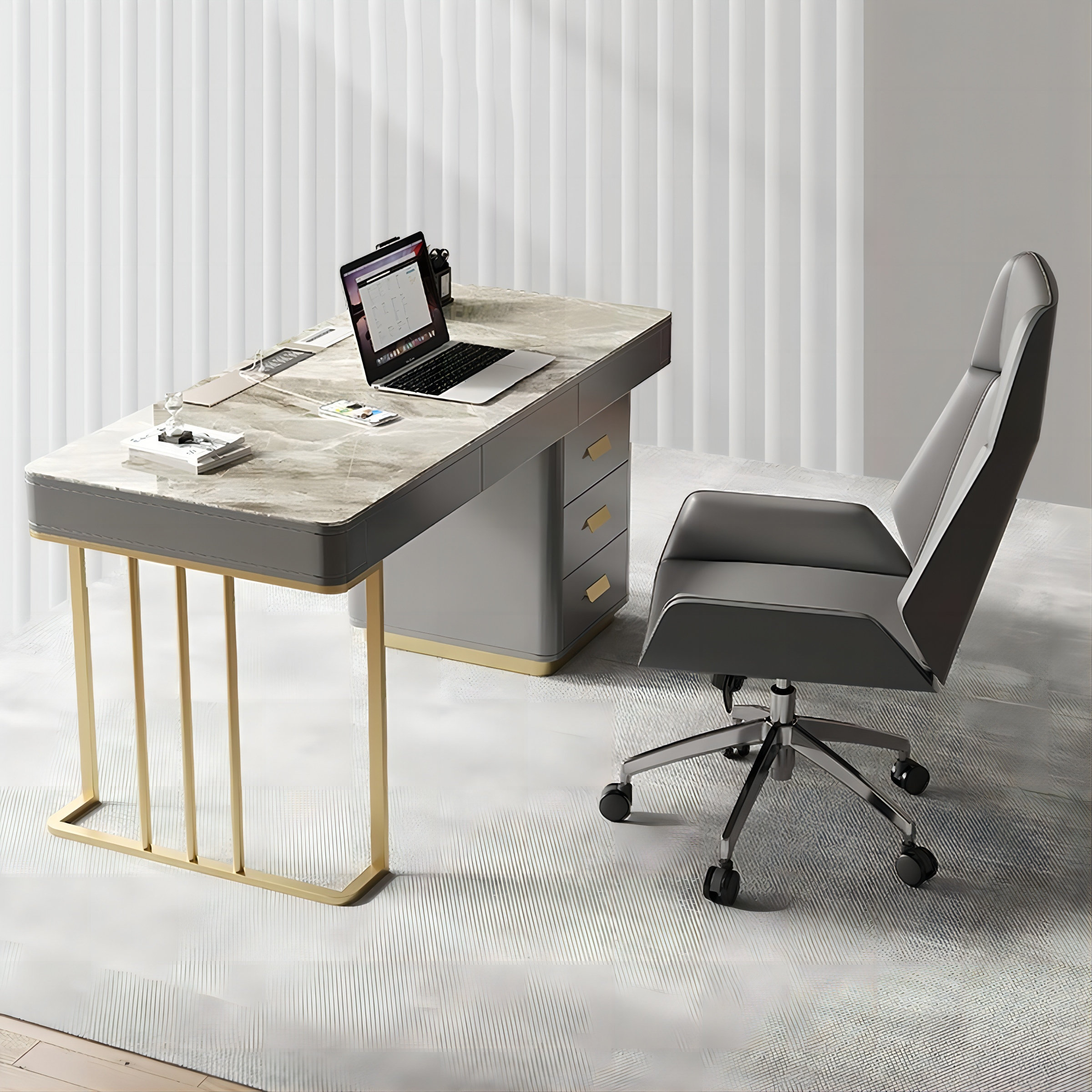 Everly Quinn 2 Desk And Chair Set Office Set | Wayfair