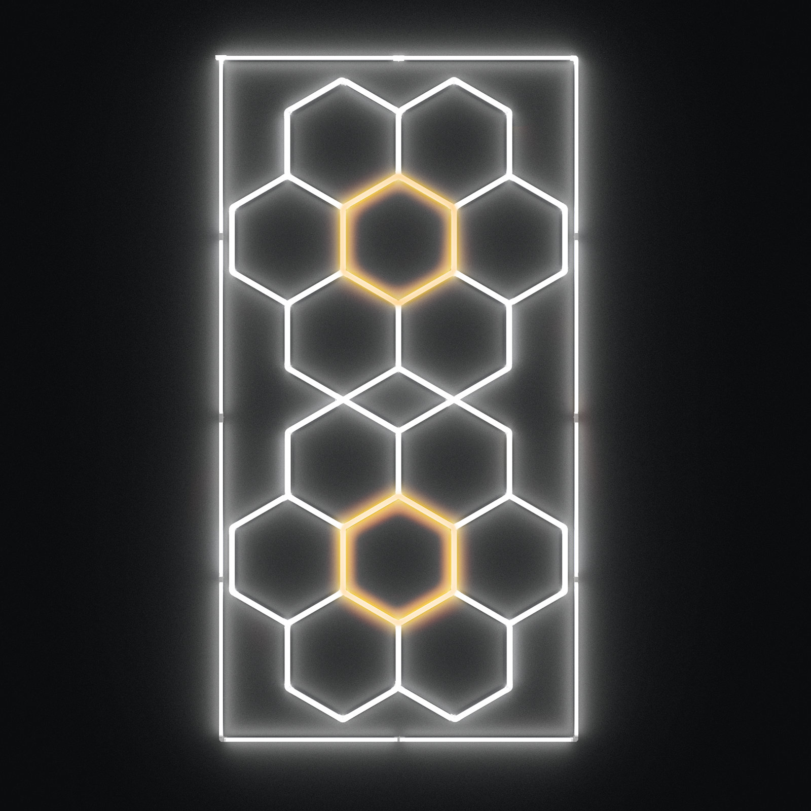 Wrought Studio™ Color Glow, Garage Lights, Honeycomb Design, Rectangle ...