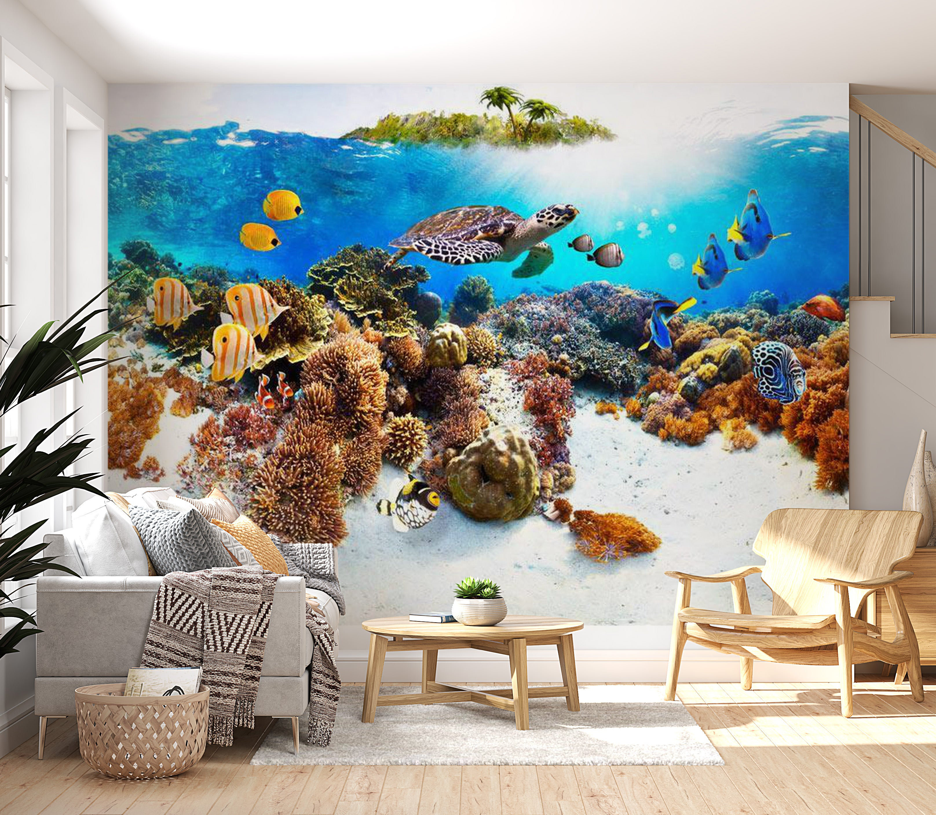 Bayou Breeze Aniyia Ocean Turtle Reef Wall Mural - Wayfair Canada