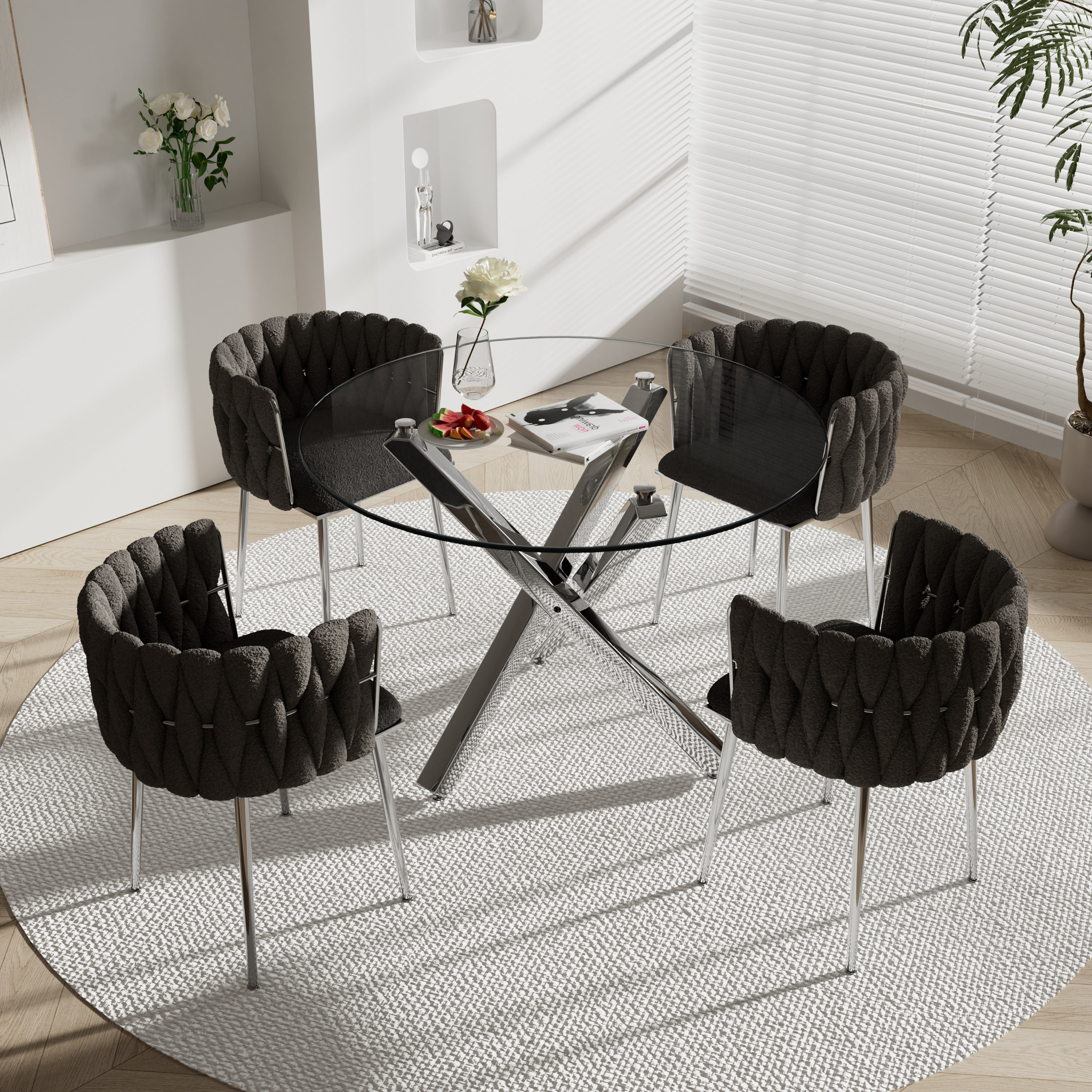 Ivy Bronx Meilynn Round Restaurant Dining Set | Wayfair