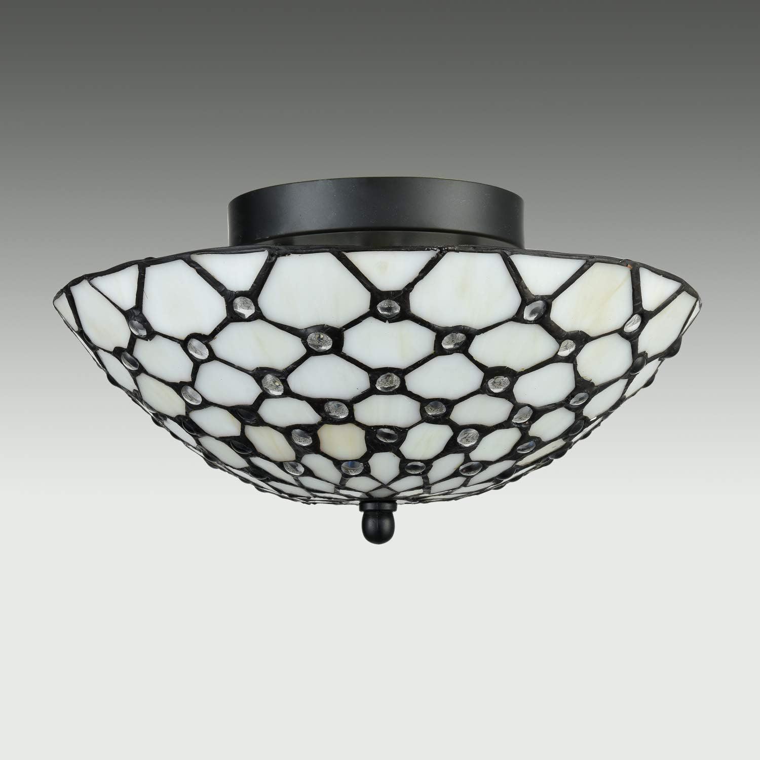 Bloomsbury Market Tiffany Style Semi Flush Mount Ceiling Light Fixture ... Bloomsbury Market Tiffany Style Semi Flush Mount Ceiling Light Fixture ...