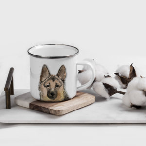 Winston Porter Corinthian Dog German Shepherd Up Close Coffee Mug | Wayfair