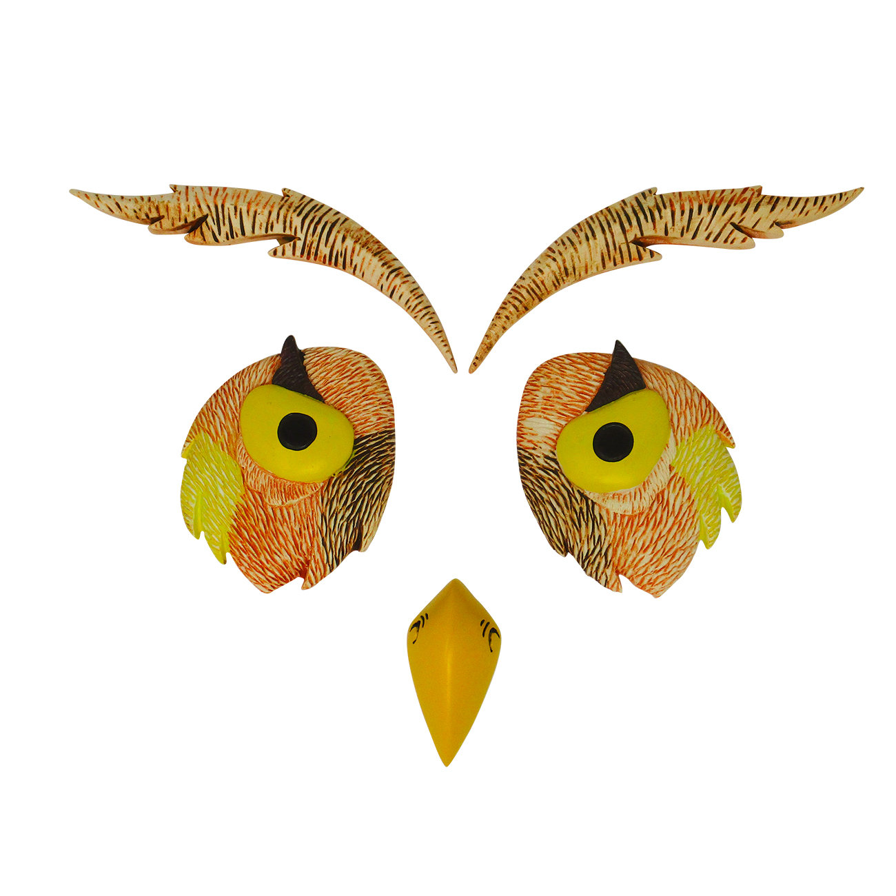 Trinx 5-Piece Owl Tree Face Set Whimsical Outdoor Garden Decoration ...