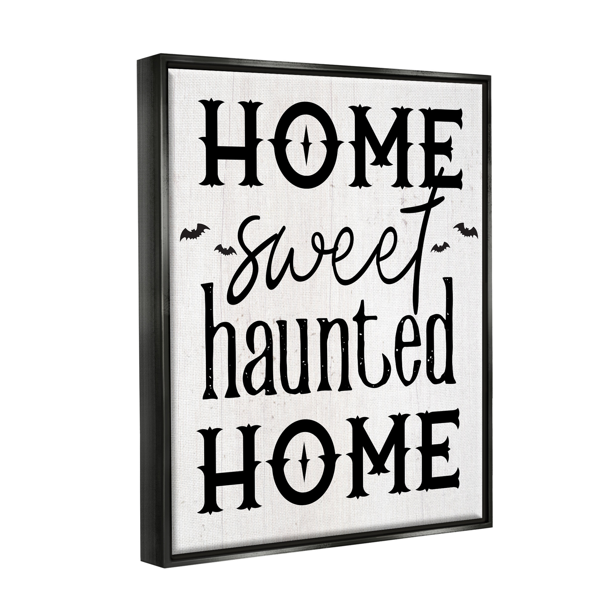 Trinx Haunted Home Phrase Framed On Canvas by Lil' Rue - Wayfair Canada