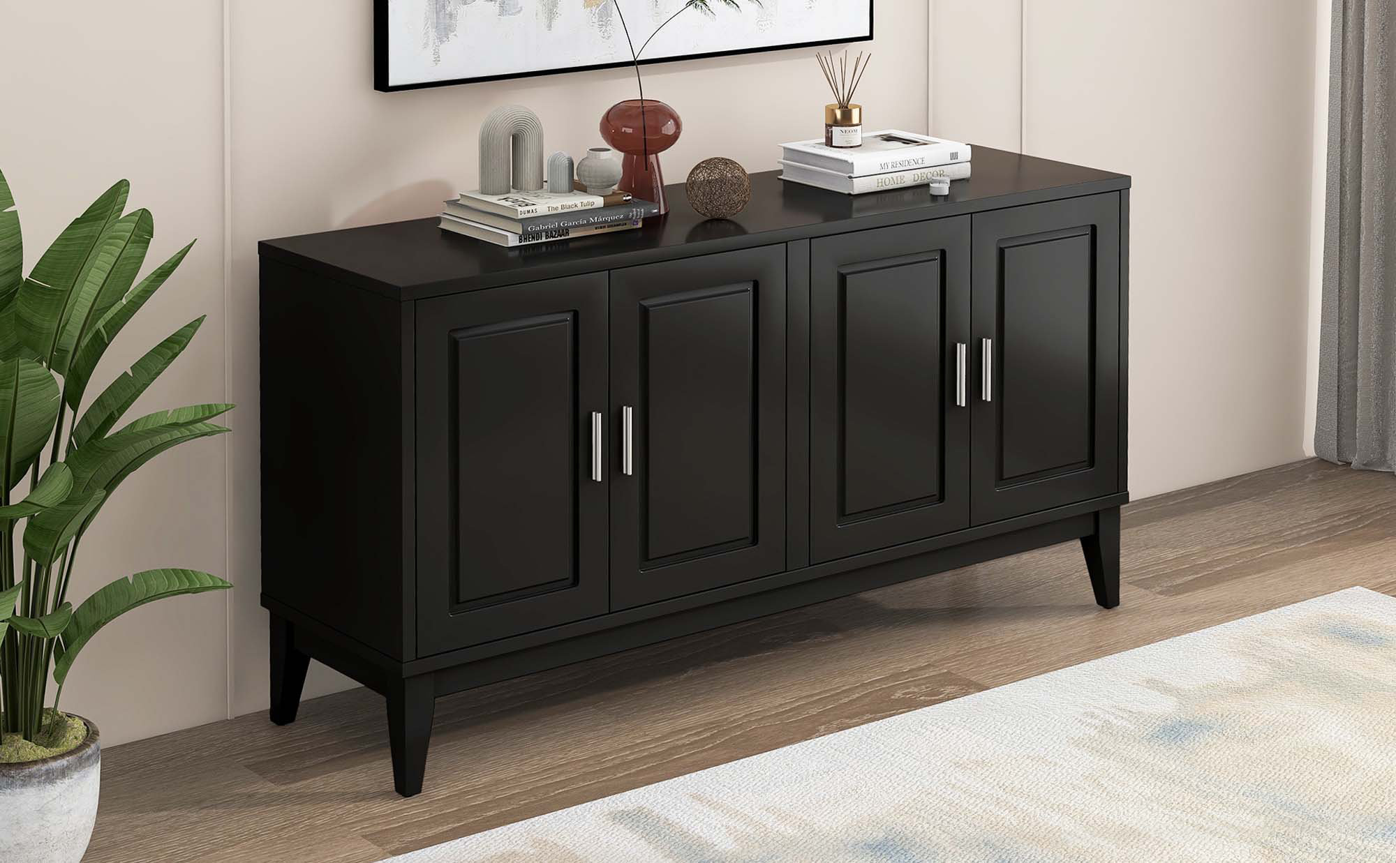 Lark Manor 4-Door Sideboard Storage Cabinet With Door Shelf For Living ...