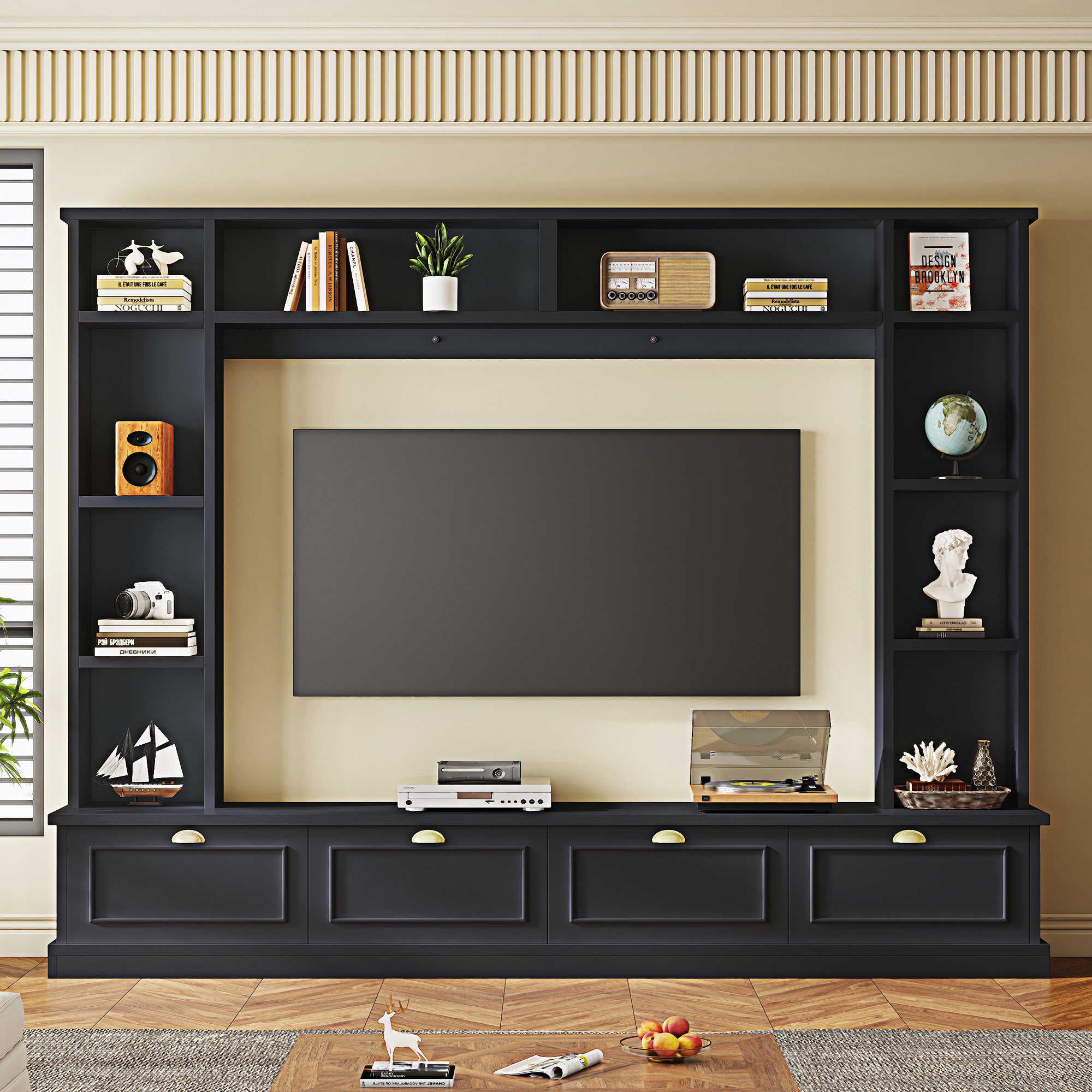 Red Barrel Studio® Large Wall Unit Entertainment Center With ...