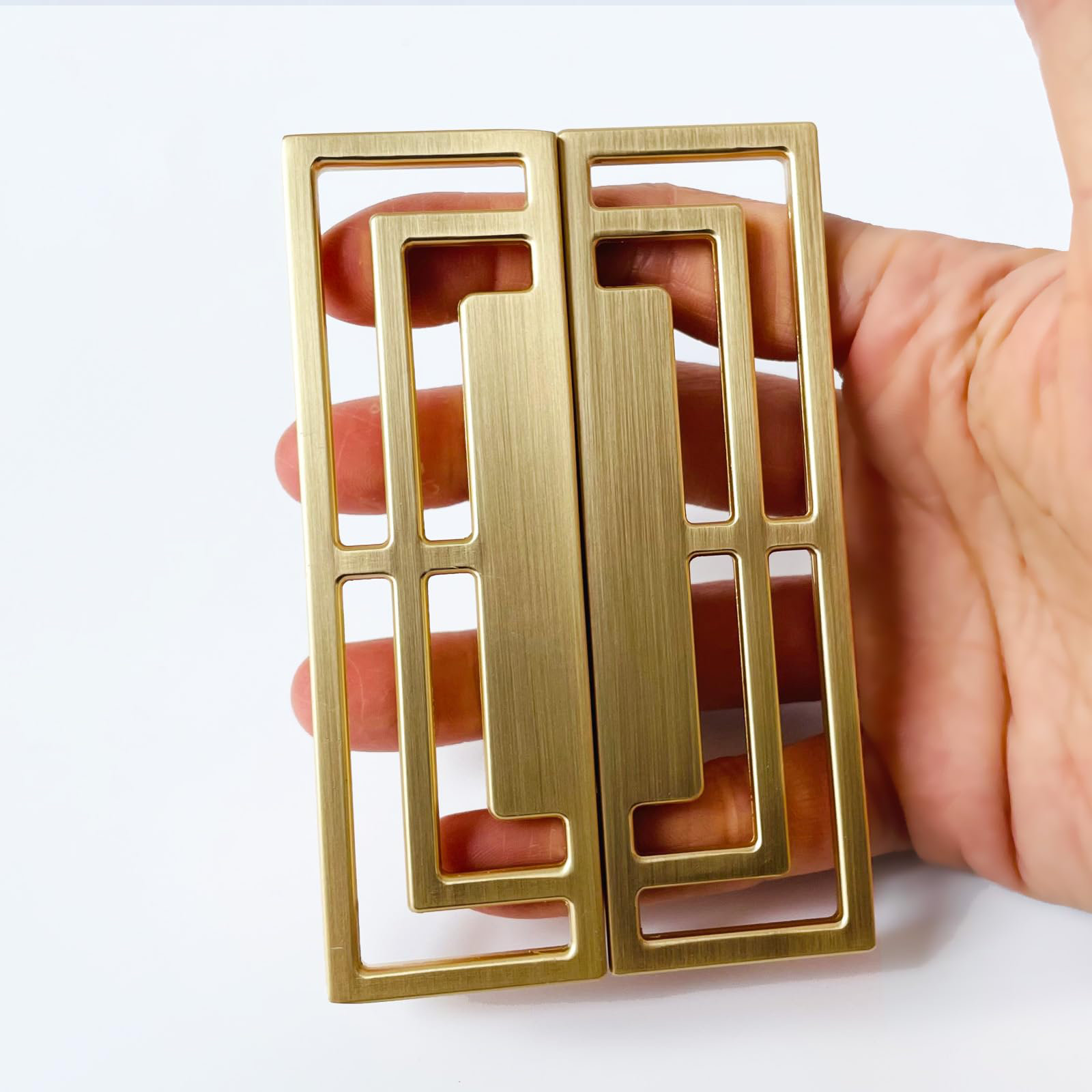 COAHAHA Geometric Drawer Handles - Elegant Gold Zinc Alloy Cabinet ...