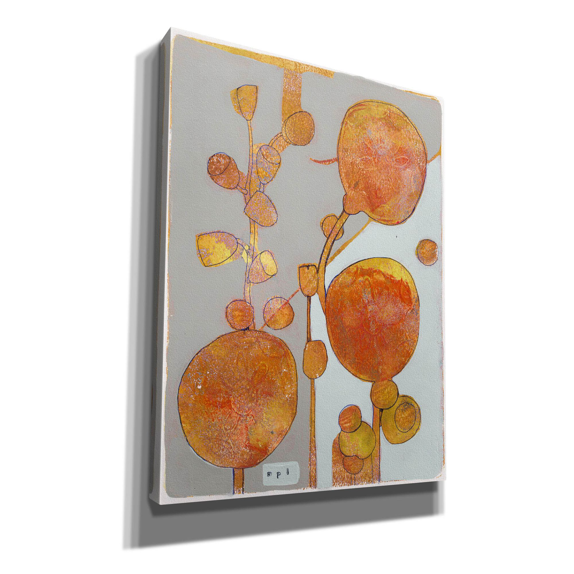 Ivy Bronx Orange Seed Pods 3 On Canvas by Maria Pietri Print - Wayfair ...