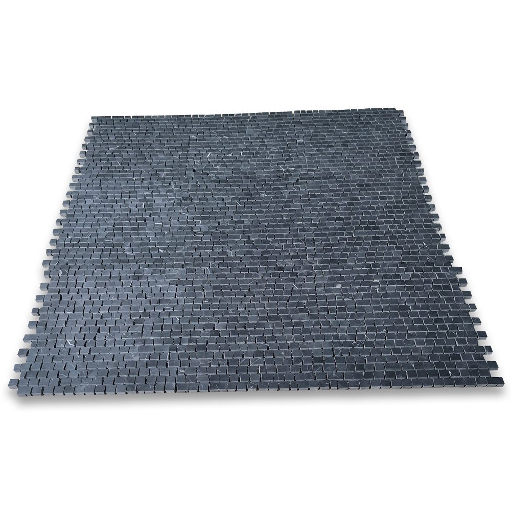 Marble Online Nero Marquina Black Marble 3/4X3/4 Hand Clipped Random ...