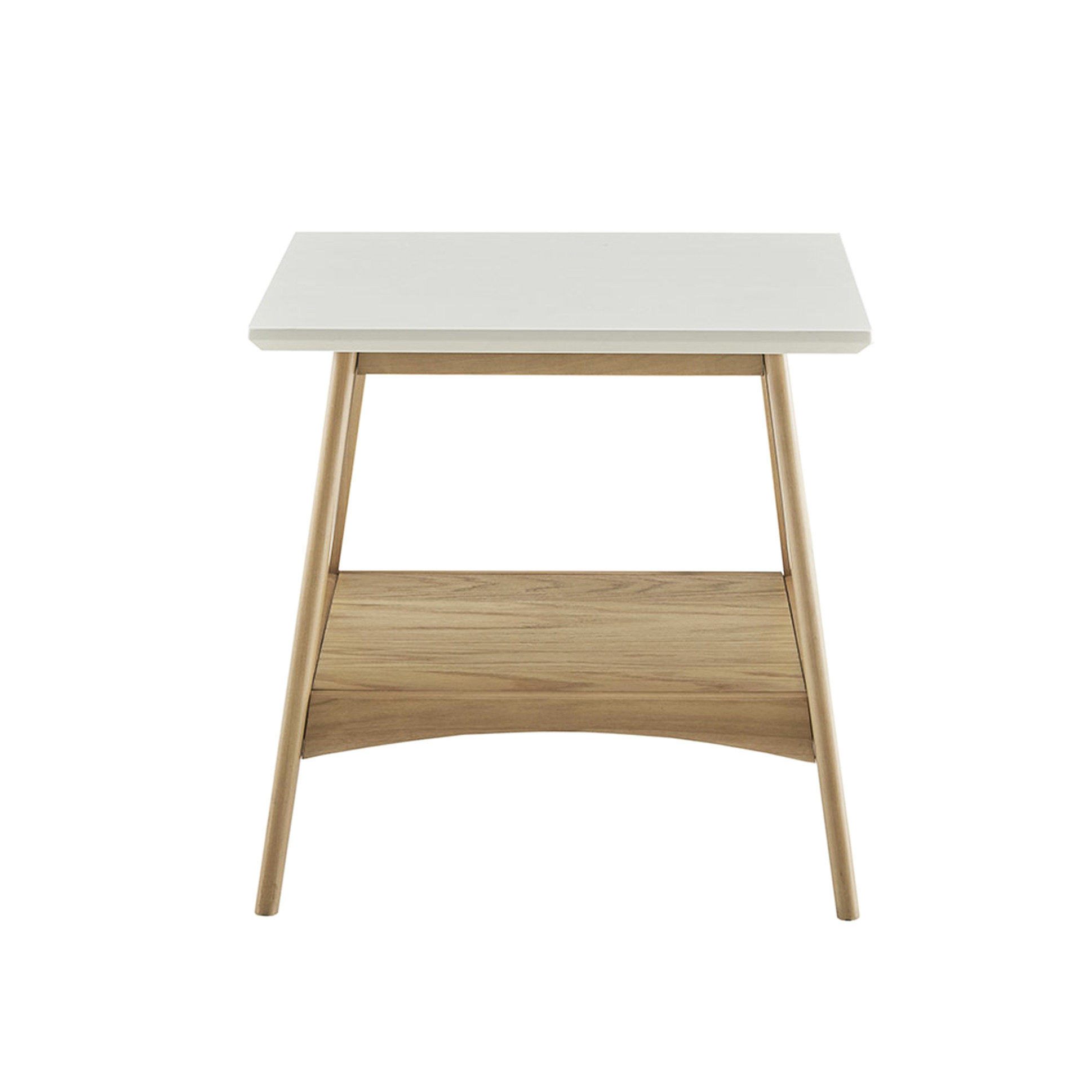 Latitude Run® Foundation End Table - Solid Wood Frame, Top And Base ...