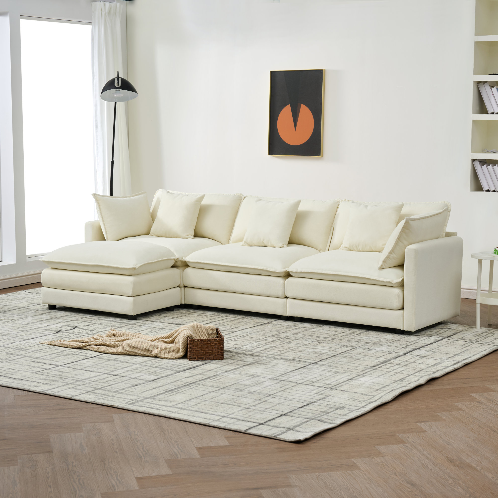 Latitude Run® Ultimate Comfort Foam Modular Sofa Ottoman Style Living ...