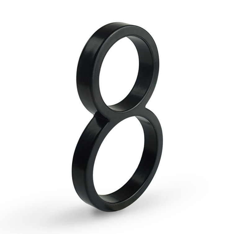 HASWARE 5Inch Black 5'' H Metal House Number & Reviews | Wayfair