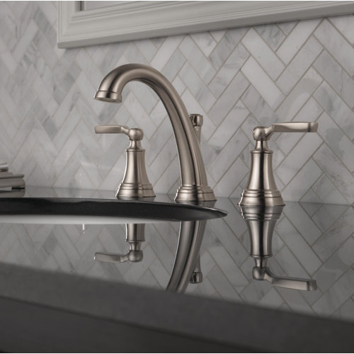 Delta Woodhurst Widespread Bathroom Faucet 3 Hole, 2-handle Bathroom ...