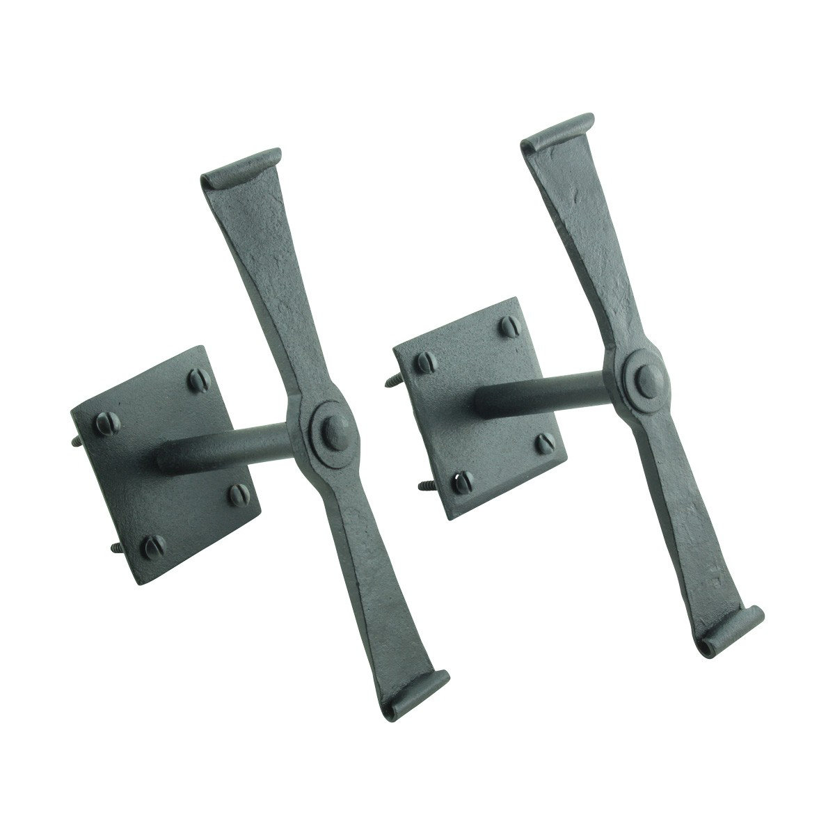 The Renovators Supply Inc. Shutter Dog Wrought Iron Propeller Wood ...