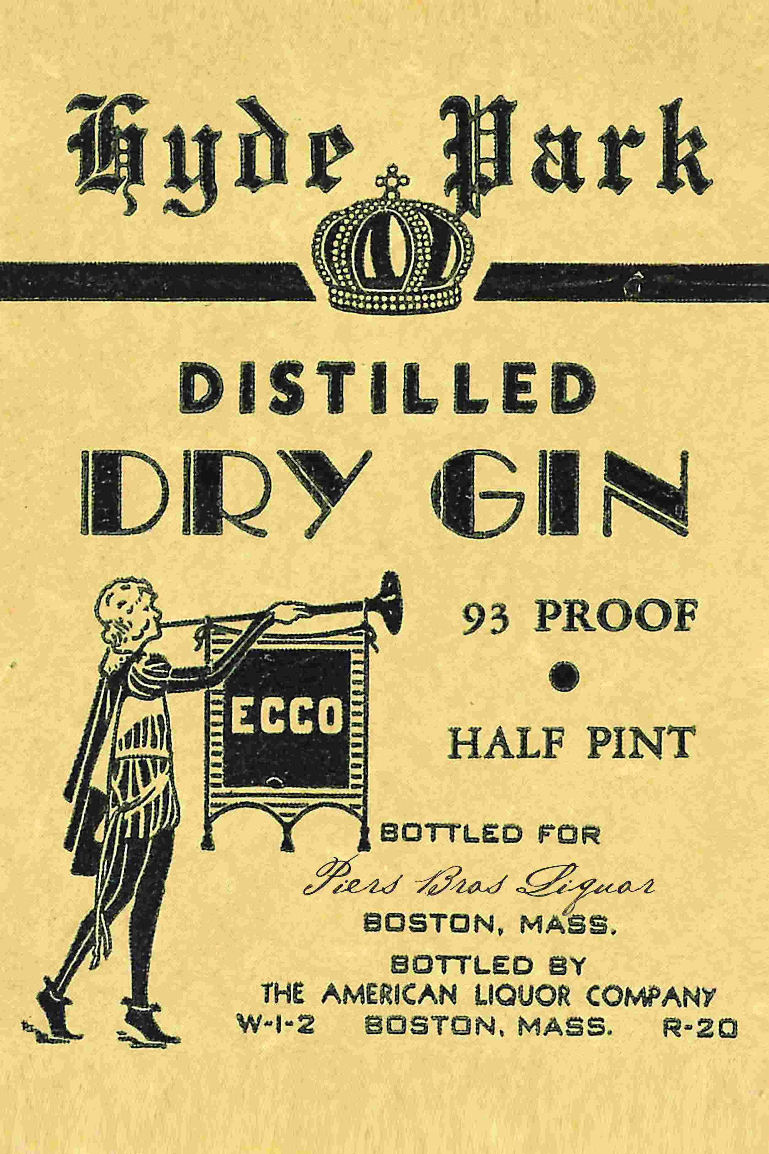 Trinx Distilled Dry Gin Label Vintage - Wrapped Canvas Textual Art ...
