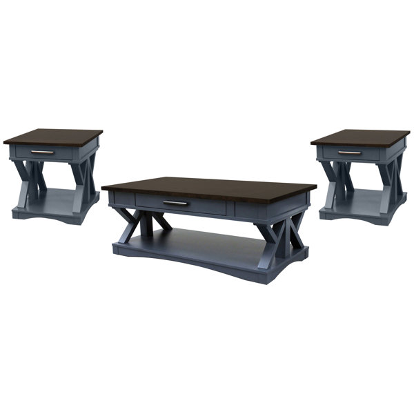 Rosalind Wheeler Cocktail Table With 2 End Tables & Reviews | Wayfair