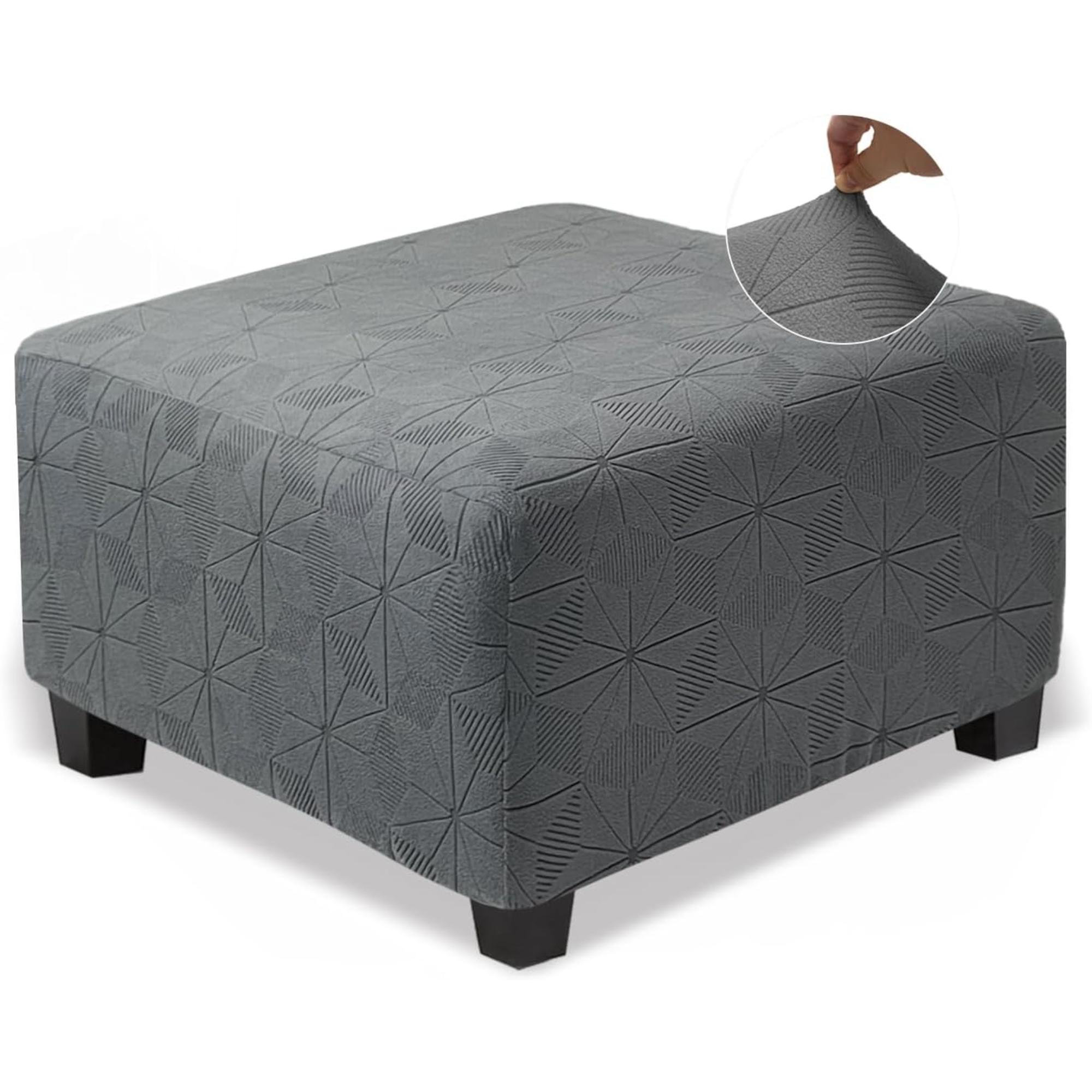 Ebern Designs Ottoman Cover Square,Stretch Square Ottoman Covers ...
