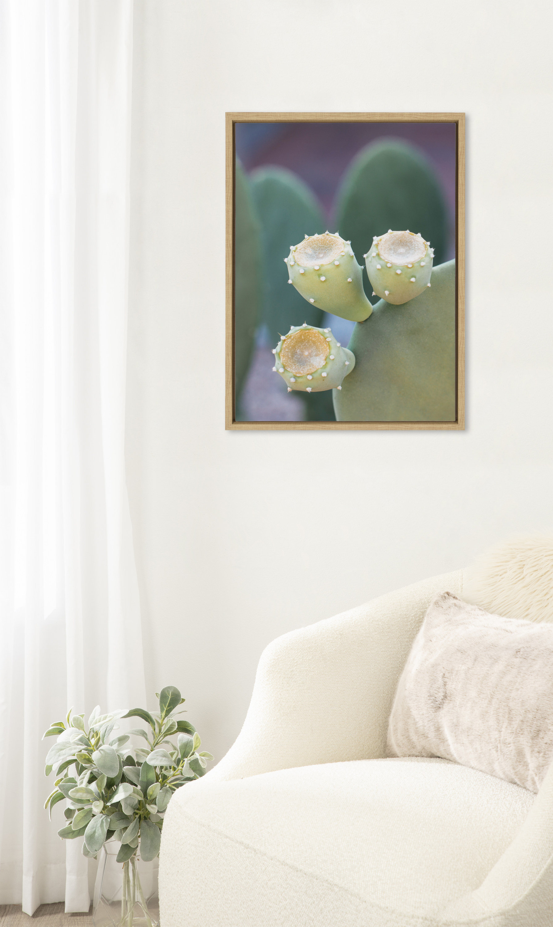 Beachcrest Home™ Shalyce Desert Landscape Cactus Canvas Framed On ...