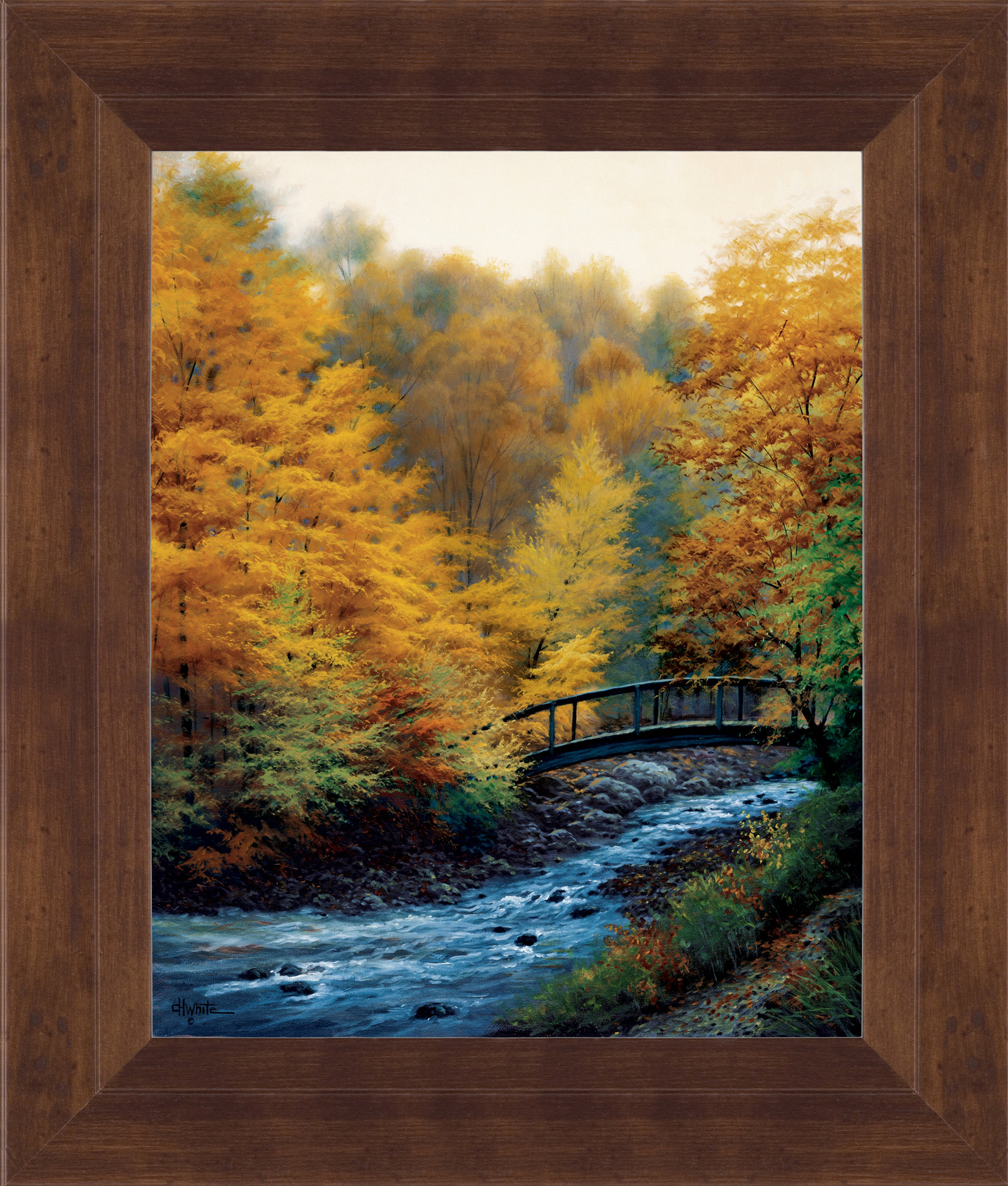 The Finishing Touch 'Autumn Stream' Picture Frame Print on Canvas ...