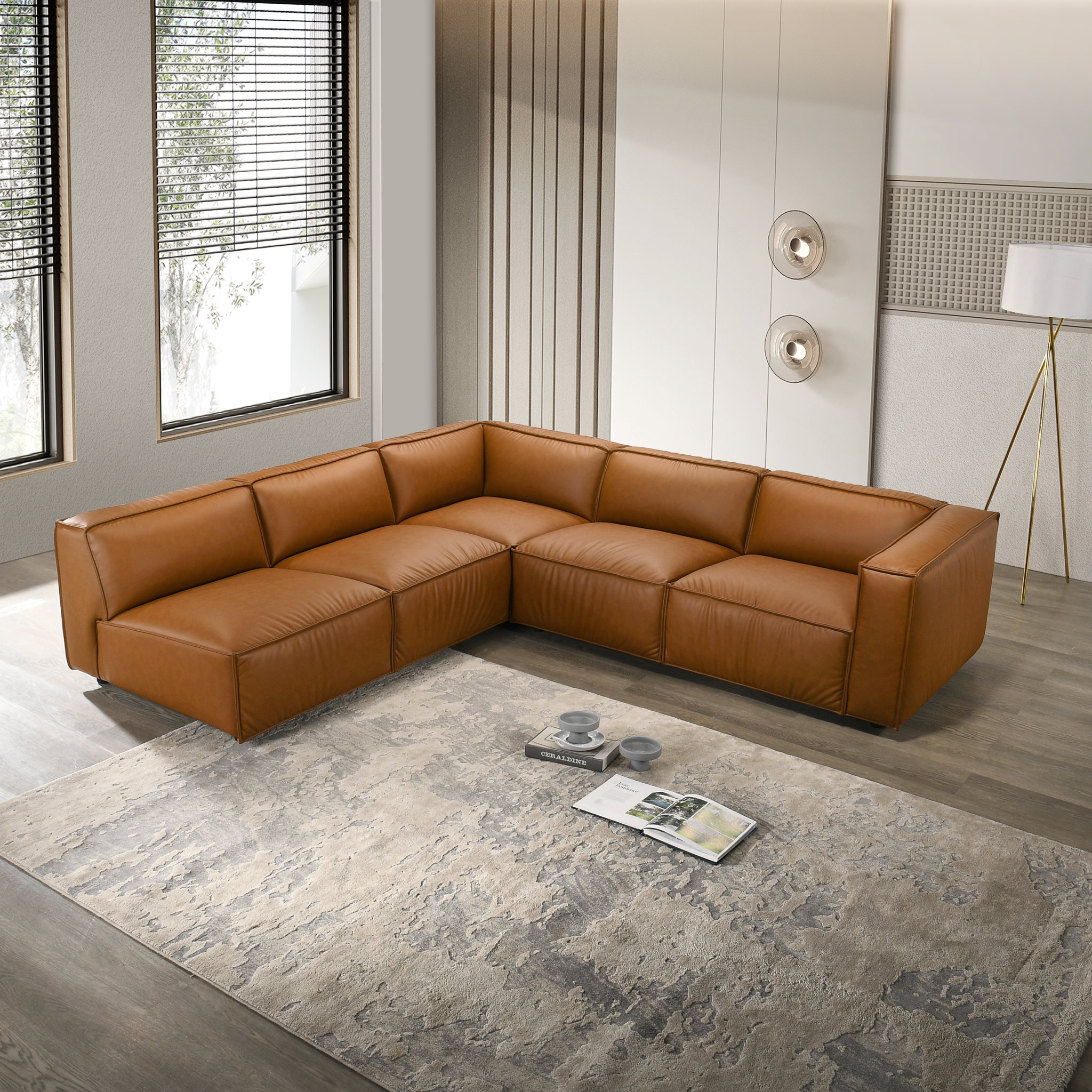 mid century corner sofa