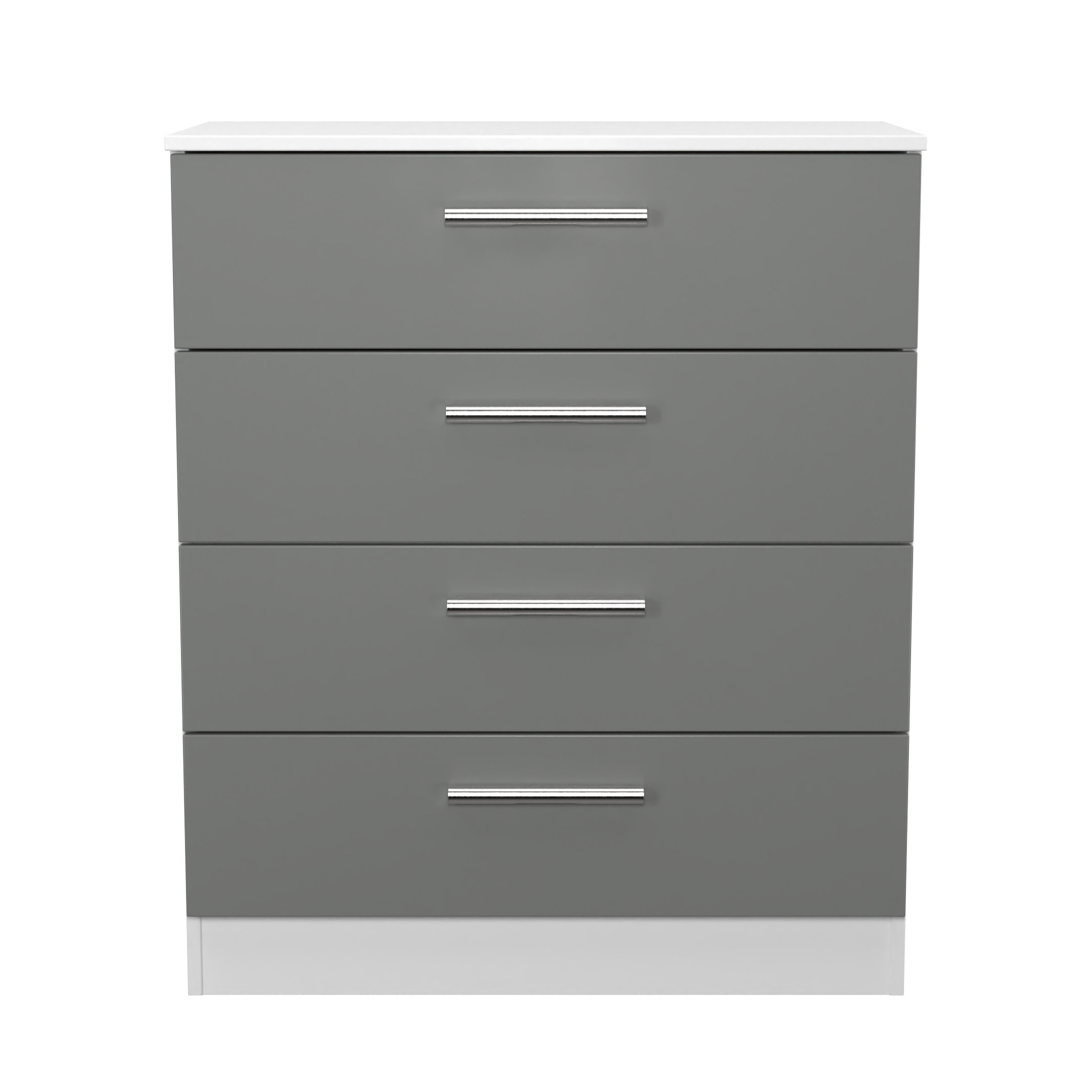 Latitude Run Bernay 4 Drawer Chest in Dusk Grey & White | Wayfair.ie