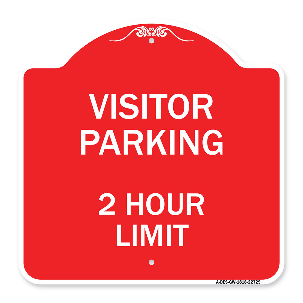 Signmission Designer Series Sign - Visitor Parking Sign Visitor Parking ...