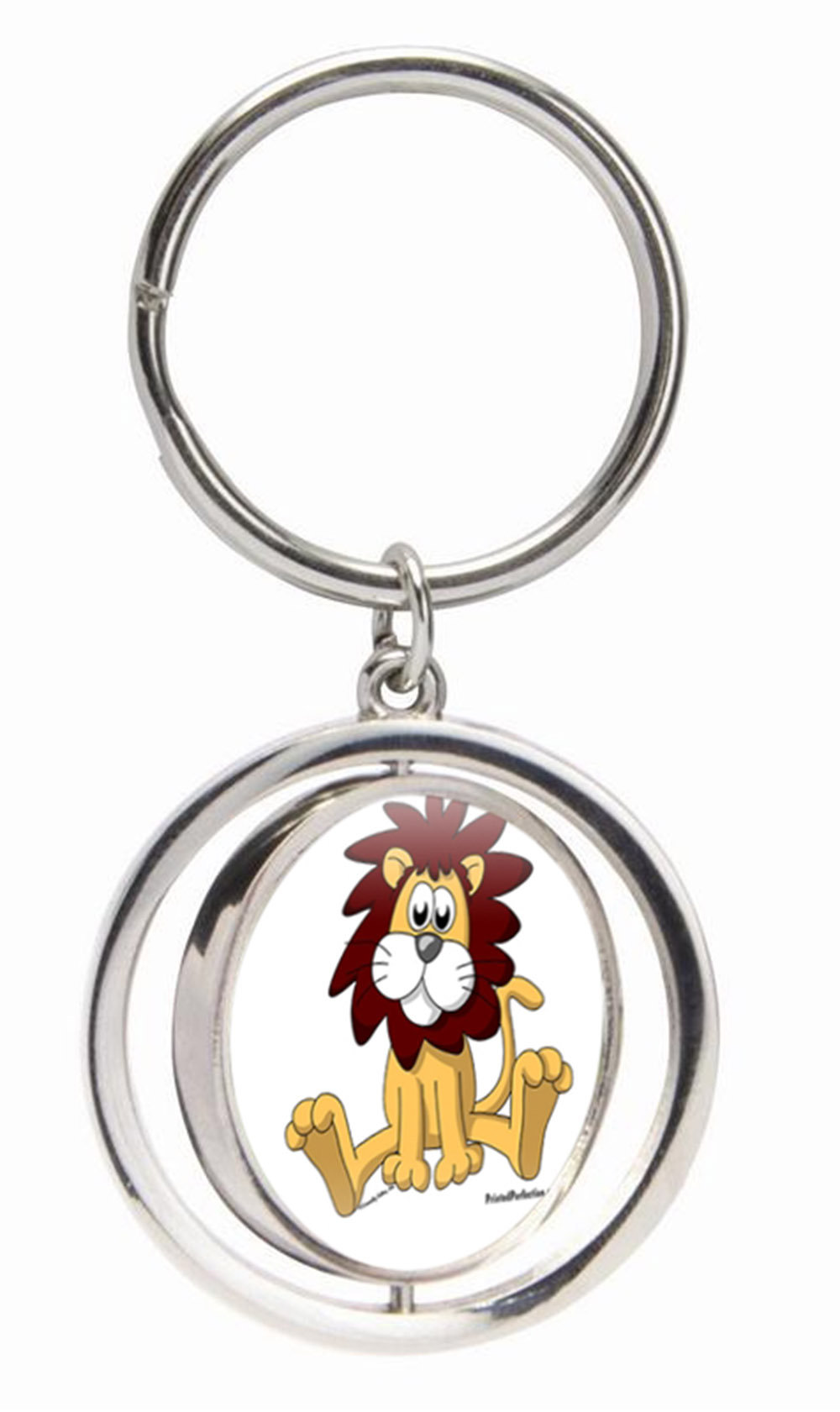 Printed Perfection Personalized Lion - Small Spinning Key Chain | Wayfair
