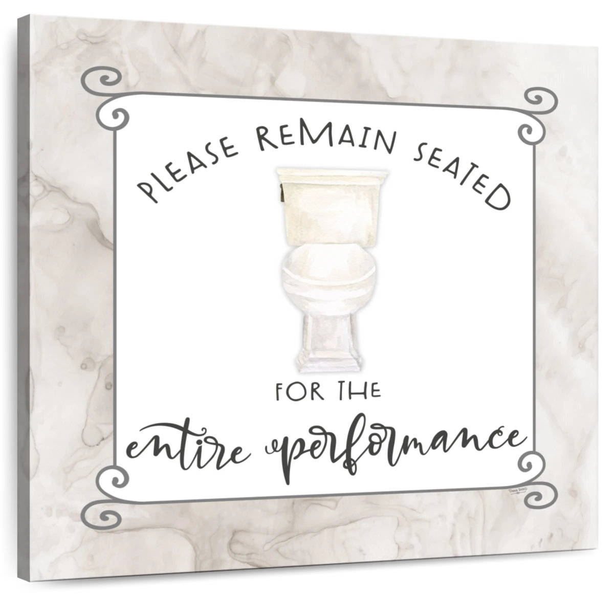 Ebern Designs Tergel Bath Humor Remain Seated | Wayfair