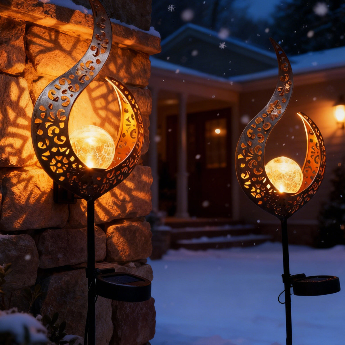 Aptoco Outdoor Solar Garden Lights Waterproof Integrated LED Pathway ...