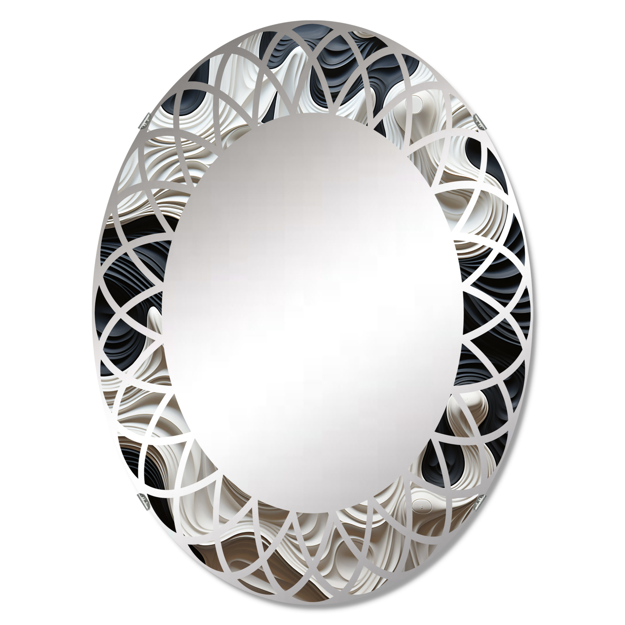 East Urban Home Korser - Modern Wall Mirror Oval | Wayfair