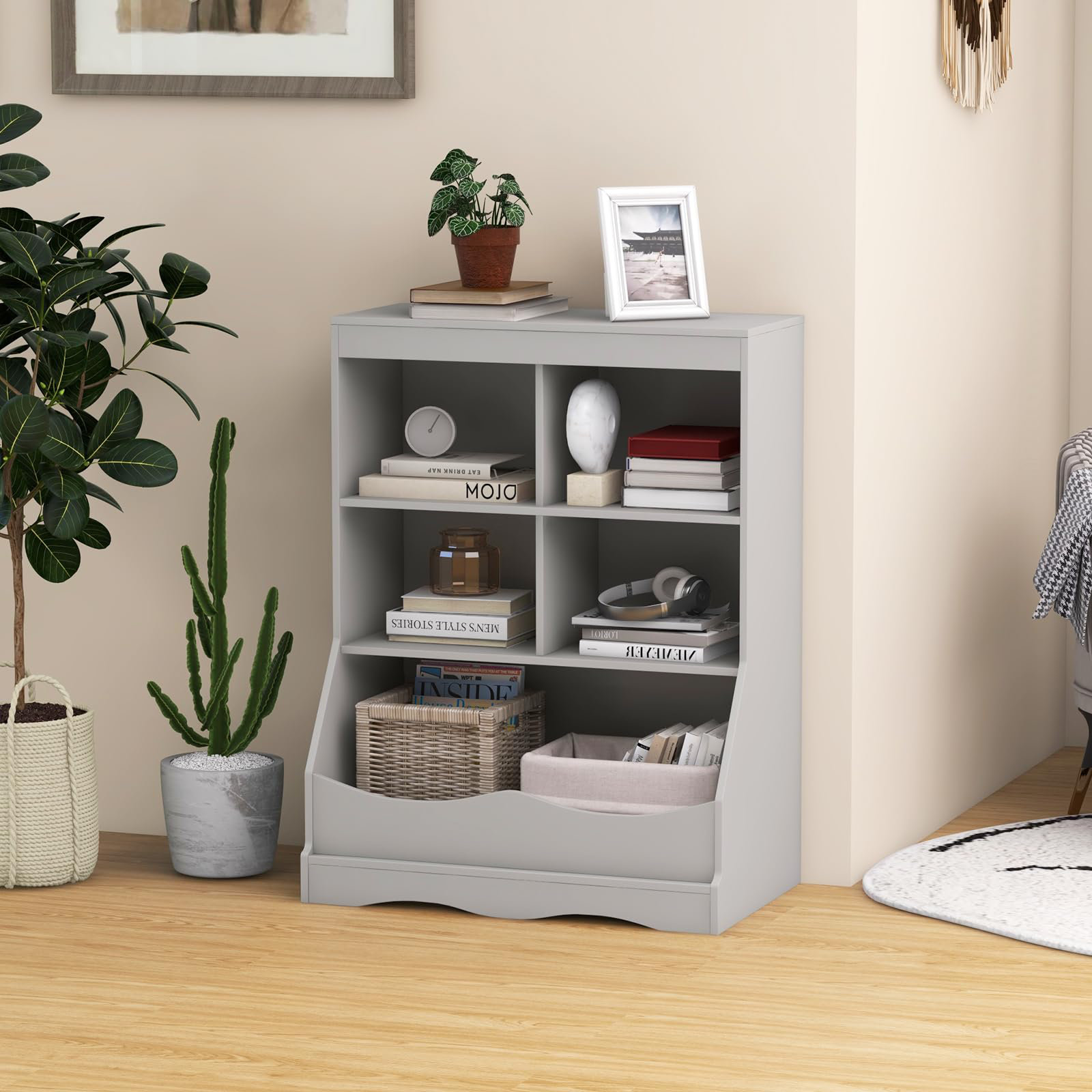 Isabelle & Max™ 4-Cubby Toy Storage Organizer with Bookcase and Display ...