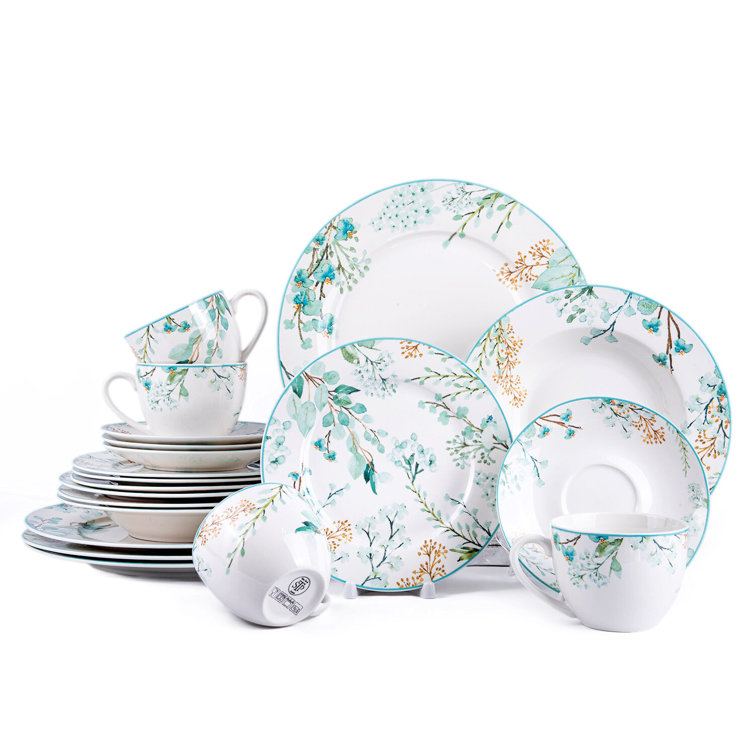 STP Goods Mint Leaves Bone China Dinnerware - Set of 20 - Wayfair Canada