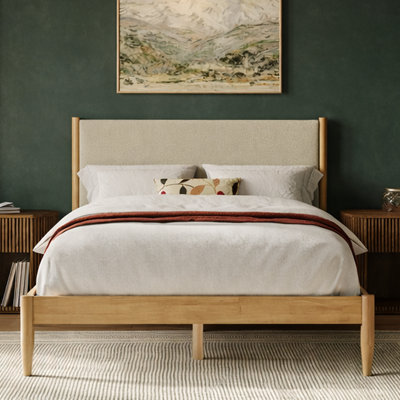 light oak king bed