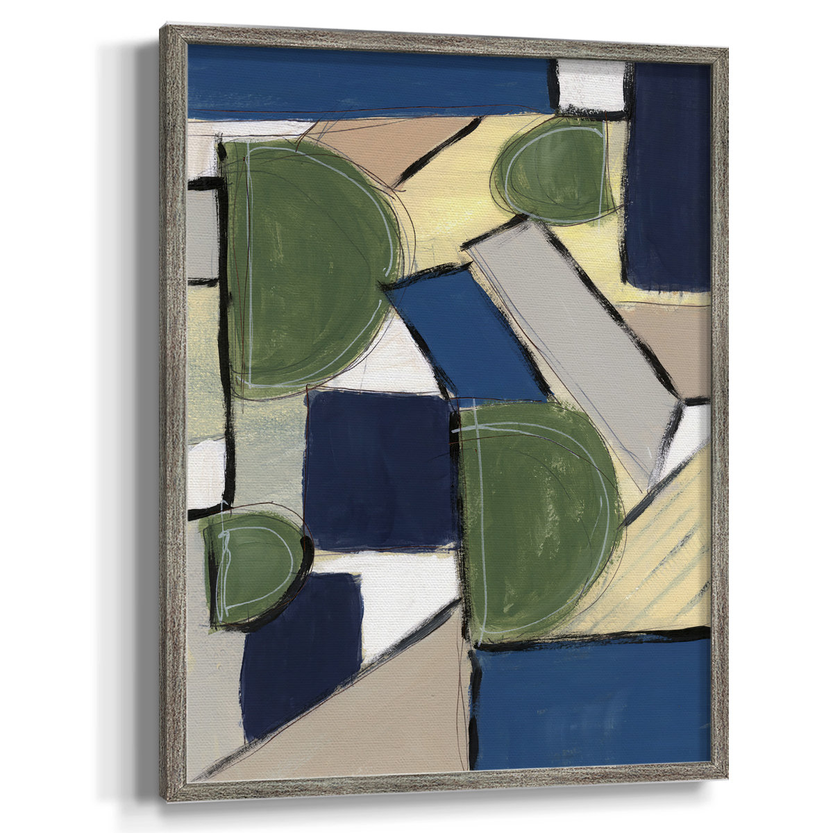 Brayden Studio® Spatial Mix I Framed Print - Solid Wood | Wayfair