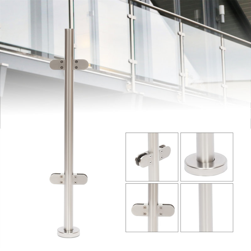 YYBSH Stainless Steel Railing Post (Middle Post) | Wayfair