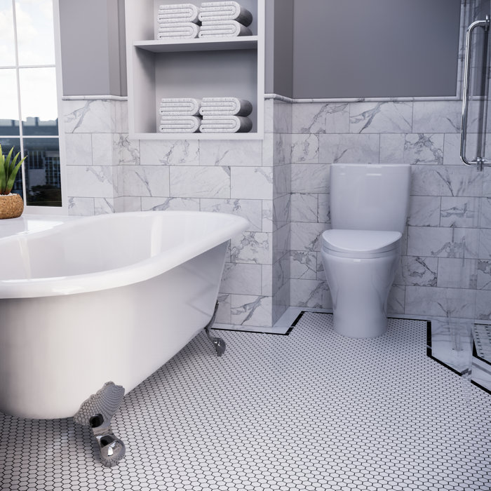 Supreme Tile Tiny 1" x 1" Porcelain Mosaic Wall & Floor Tile & Reviews ...