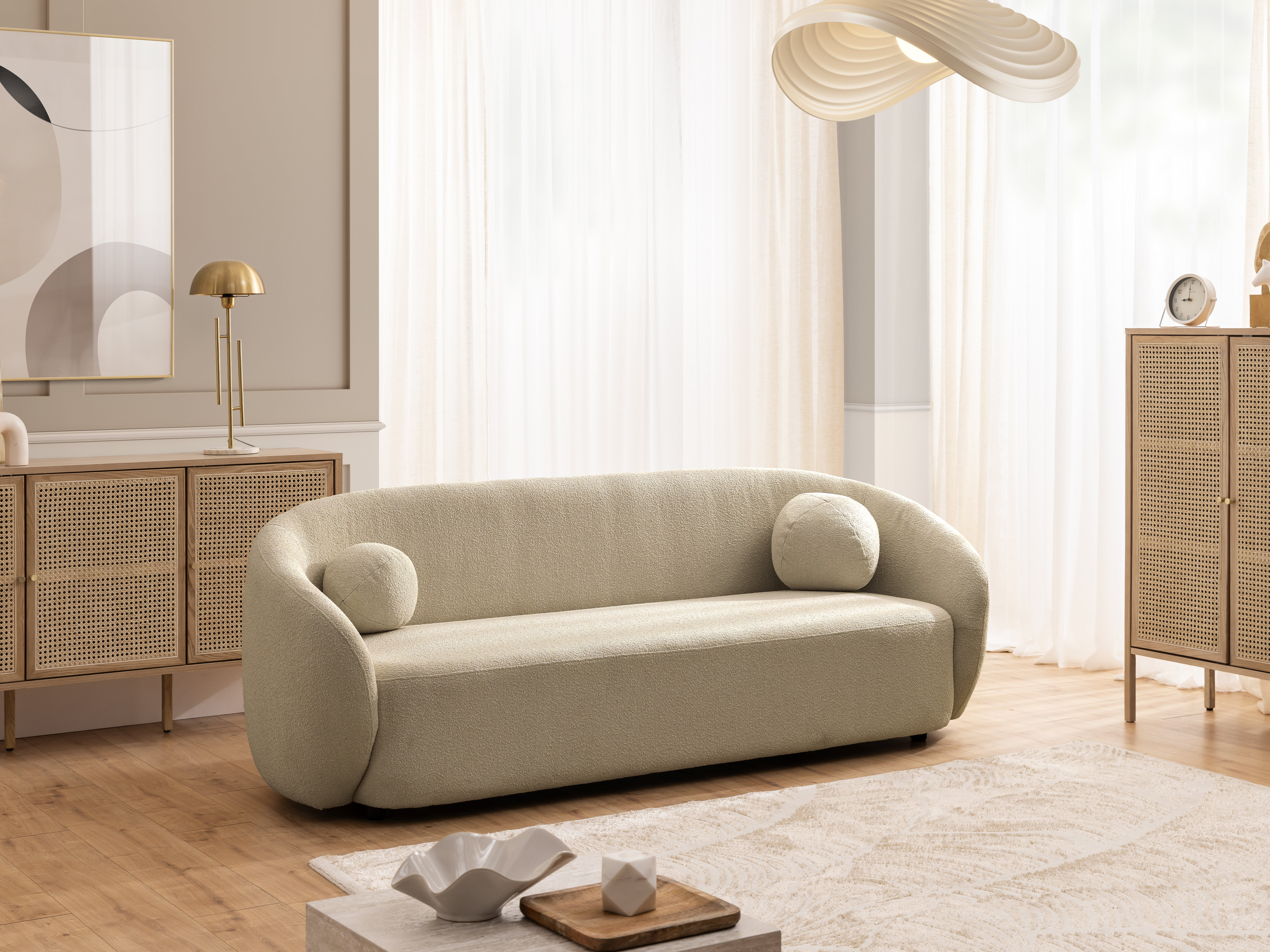 Ivy Bronx Demaurea Bouclé Sofa Set 3+2 Luxury and Modern Collection ...