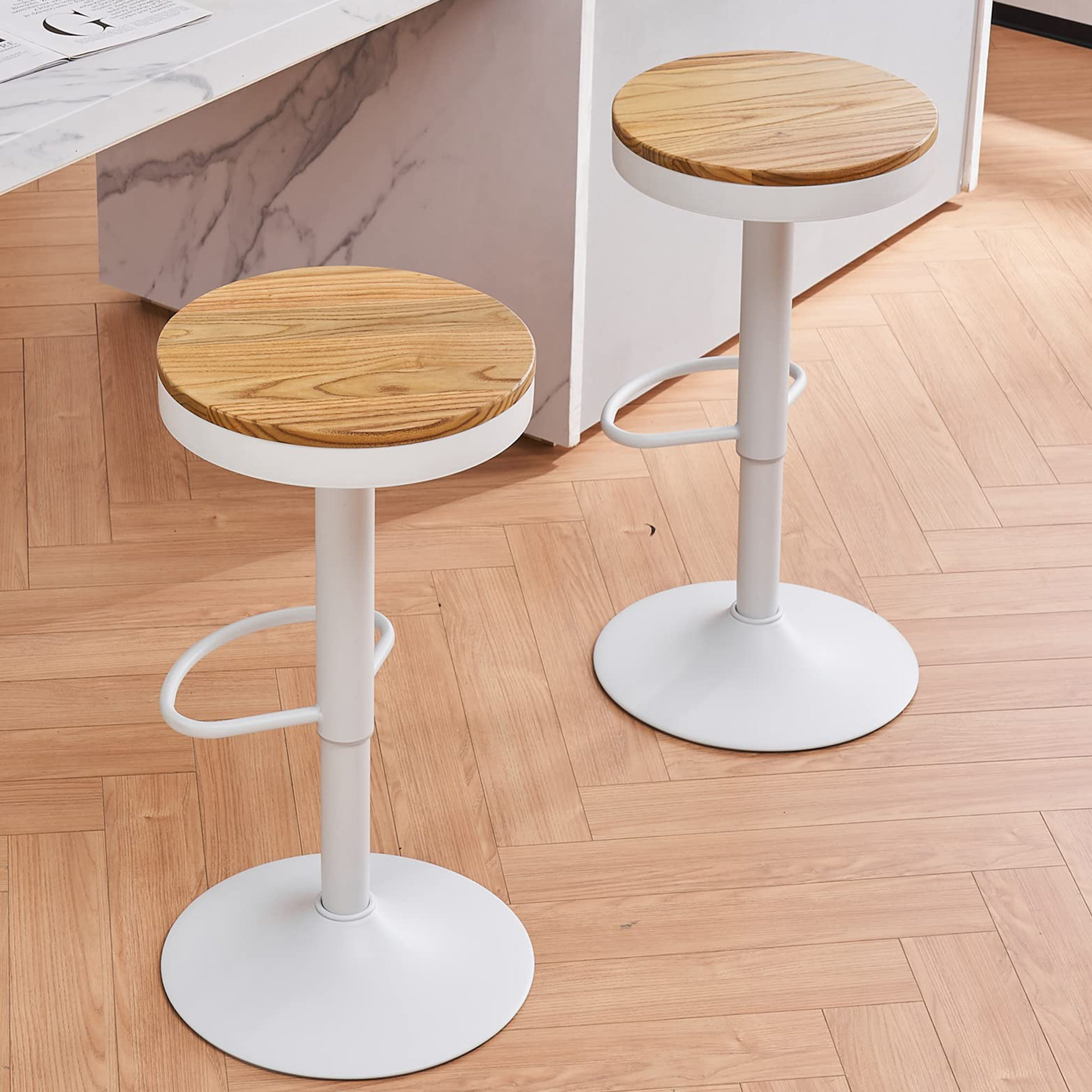 Latitude Run® Dotsie Swivel Adjustable Height Stool | Wayfair