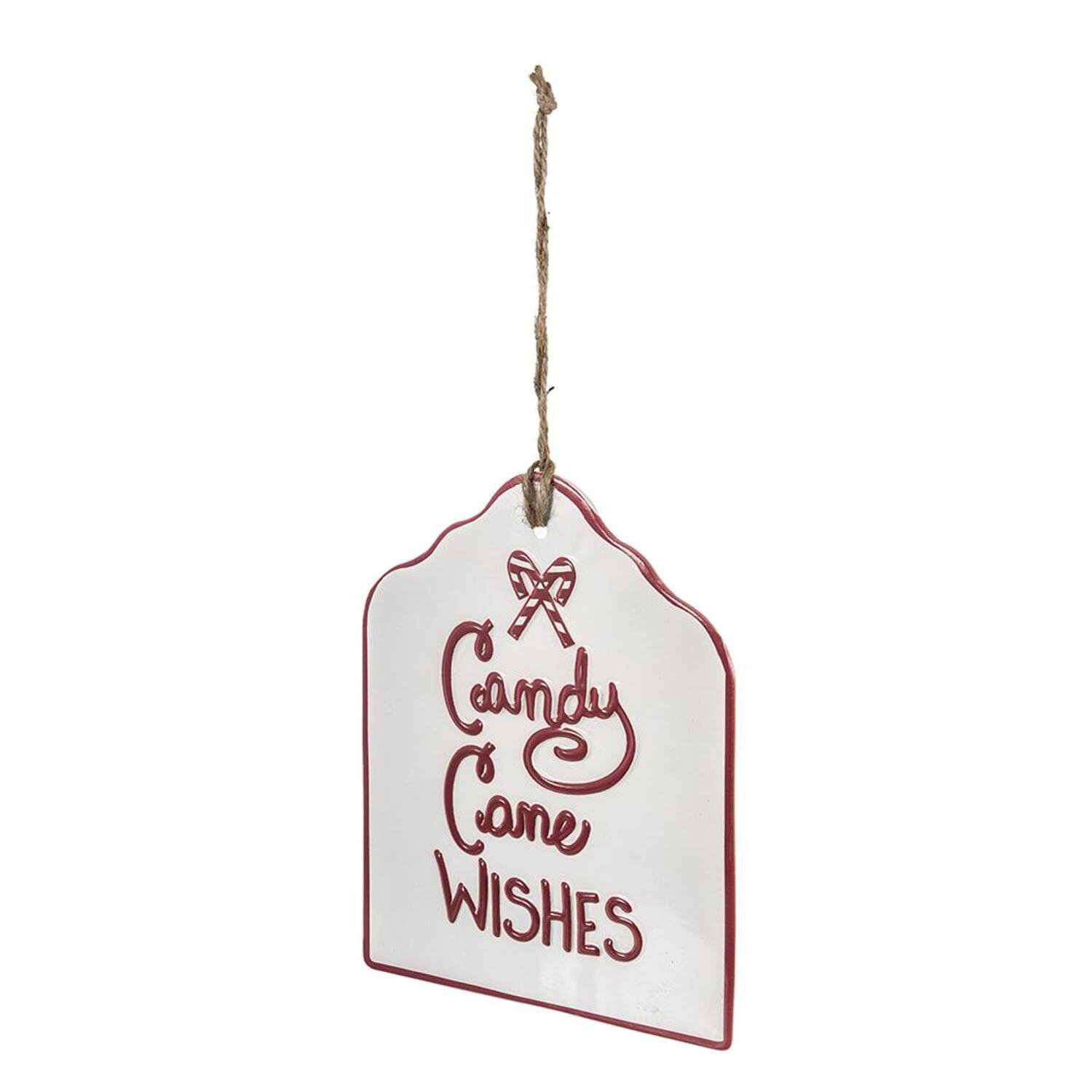 The Holiday Aisle® Candy Cane Wishes Iron Wall Sign - Wayfair Canada