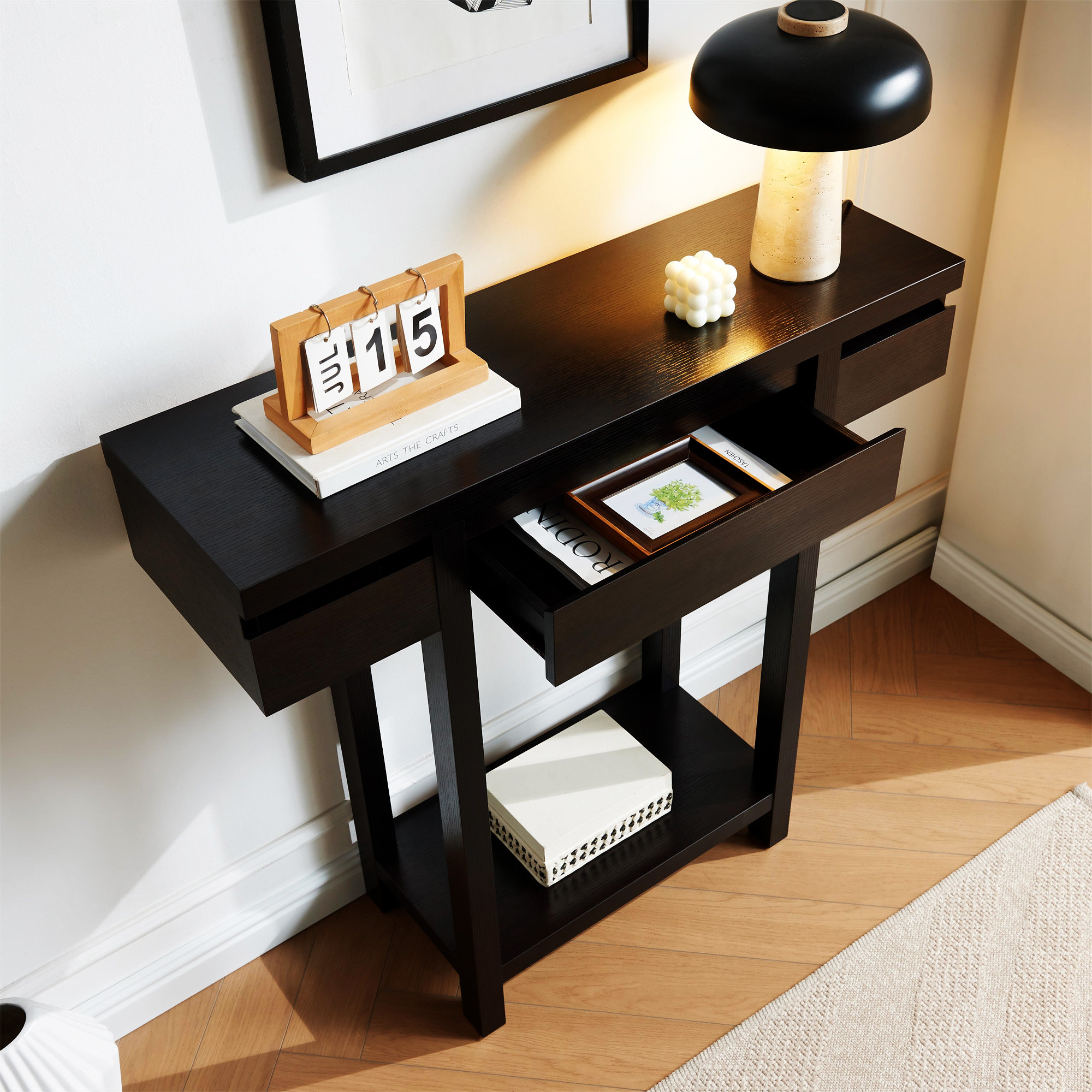 Ophelia & Co. Entryway Hallway Console Table With One Drawer One Shelf ...