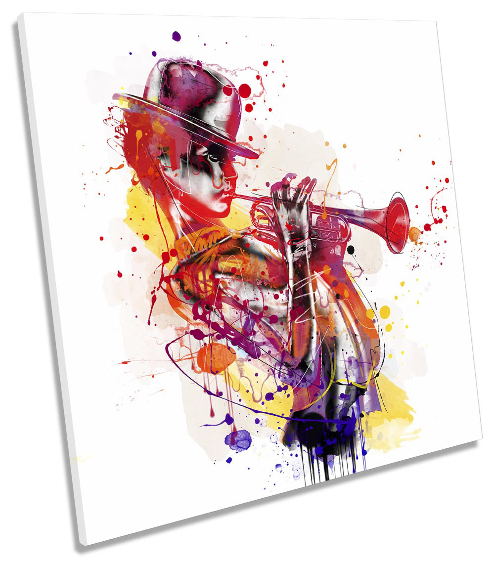 Metro Lane Jazz Trumpet - Wrapped Canvas Painting | Wayfair.co.uk