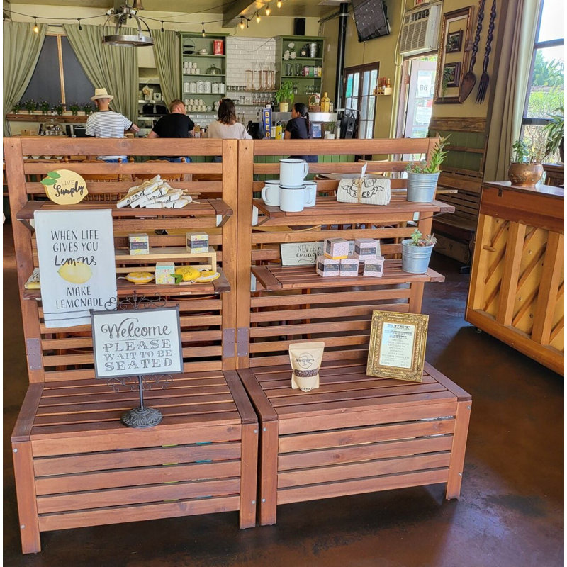 Rebrilliant Mohssen Indoor/Outdoor Wooden Retail Display Shelf w ...