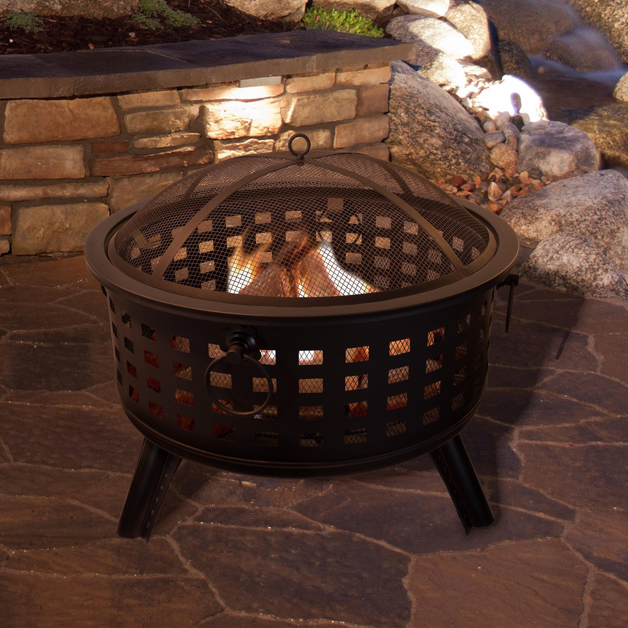 Sol 72 Outdoor™ Adriel 26-Inch Steel Wood Burning Outdoor Fire Pit ...