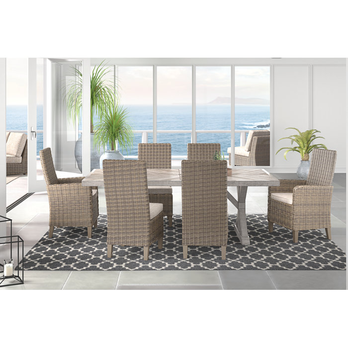 Beachcrest Home Danny 6 - Person Patio Dining Set with Rectangular ...