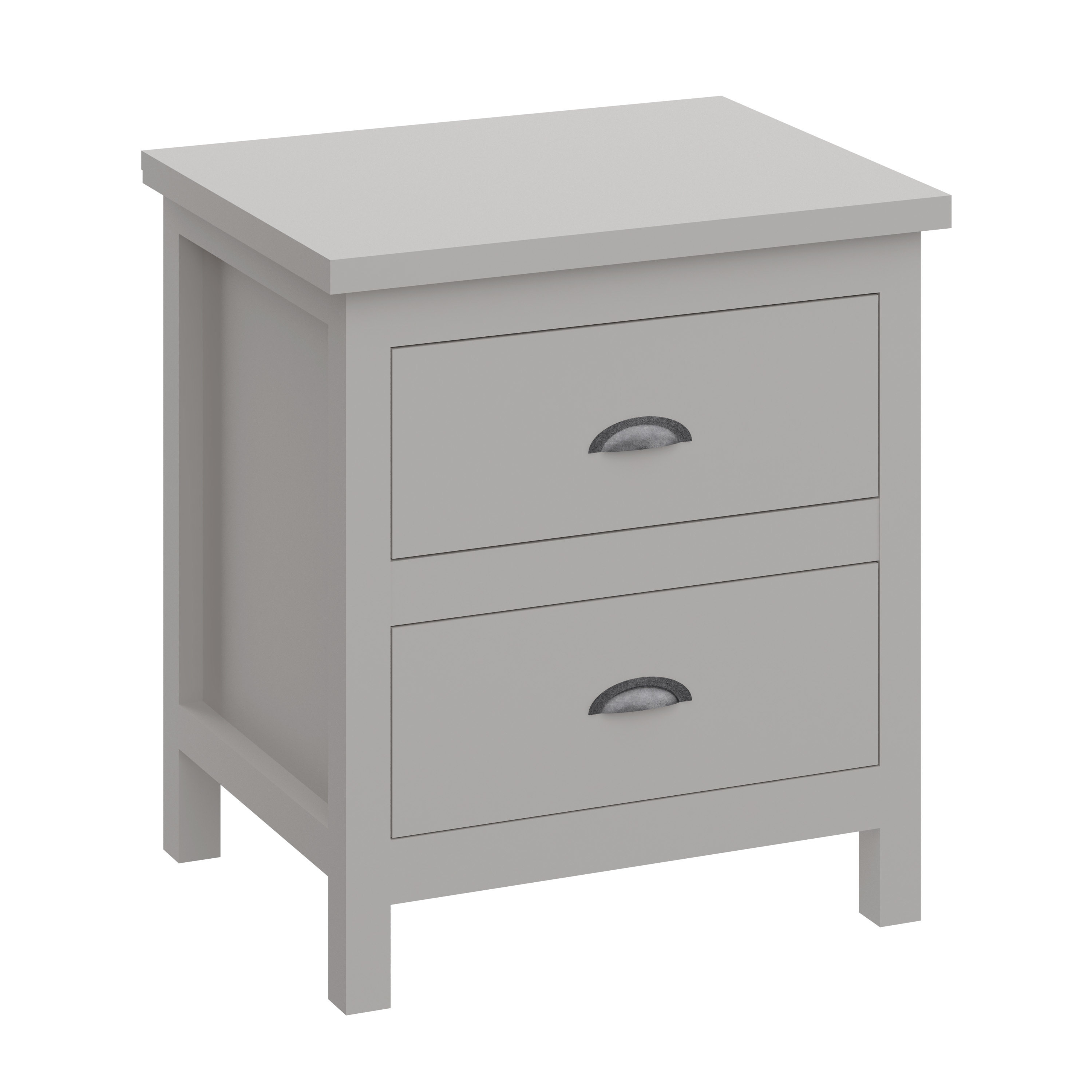 Red Barrel Studio® Fredine 2 - Drawer Solid Wood Nightstand in White ...