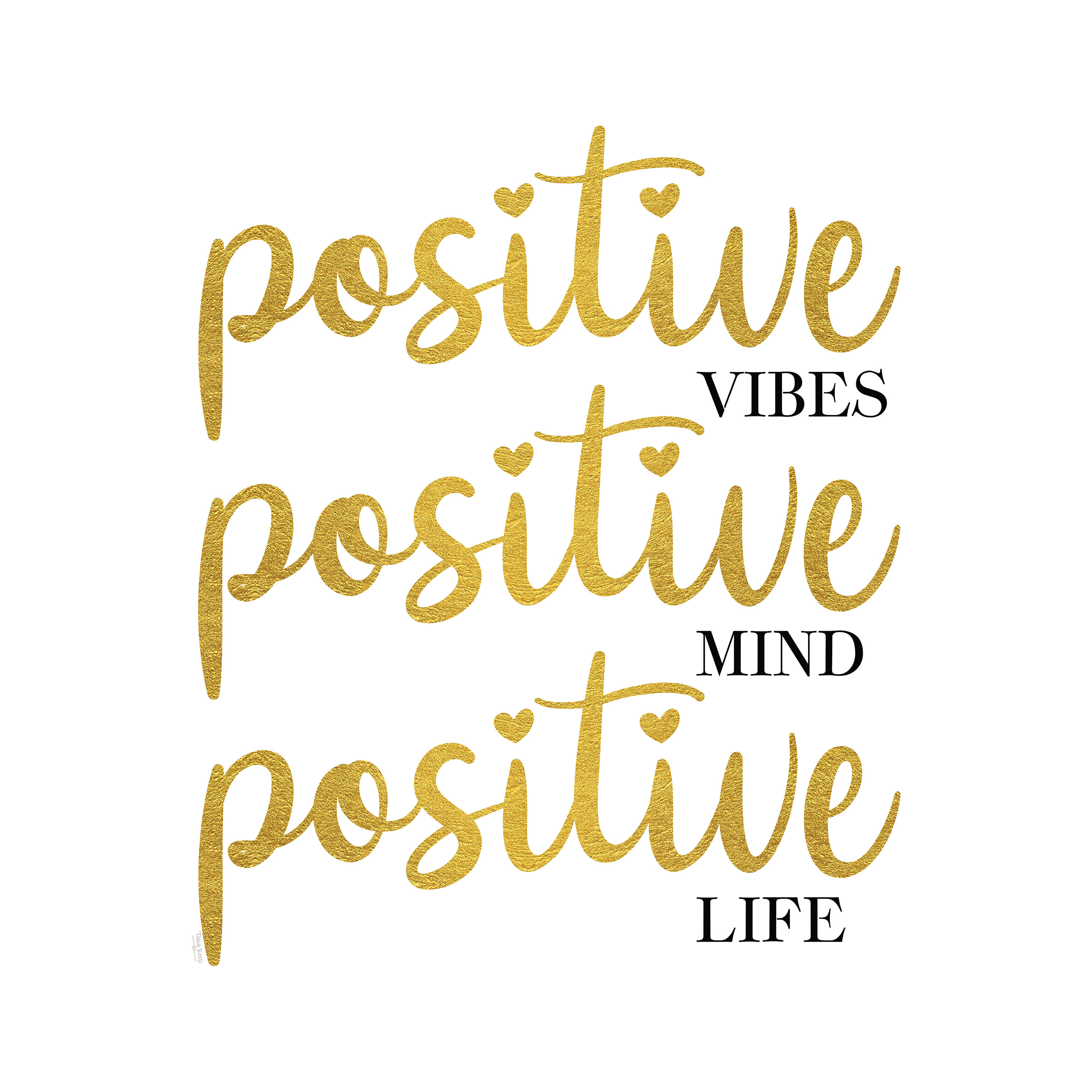 Trinx Sentiment Art III-Positive Life On Canvas by Tara Reed Print ...