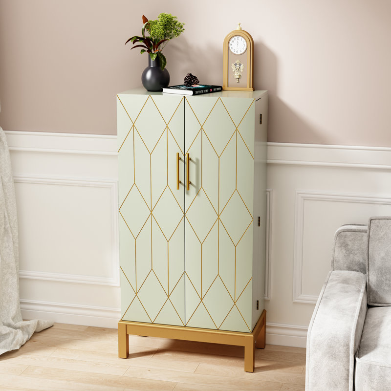 Mercer41 Gints 45" Kitchen Pantry Storage Cabinet with Adjustable ...