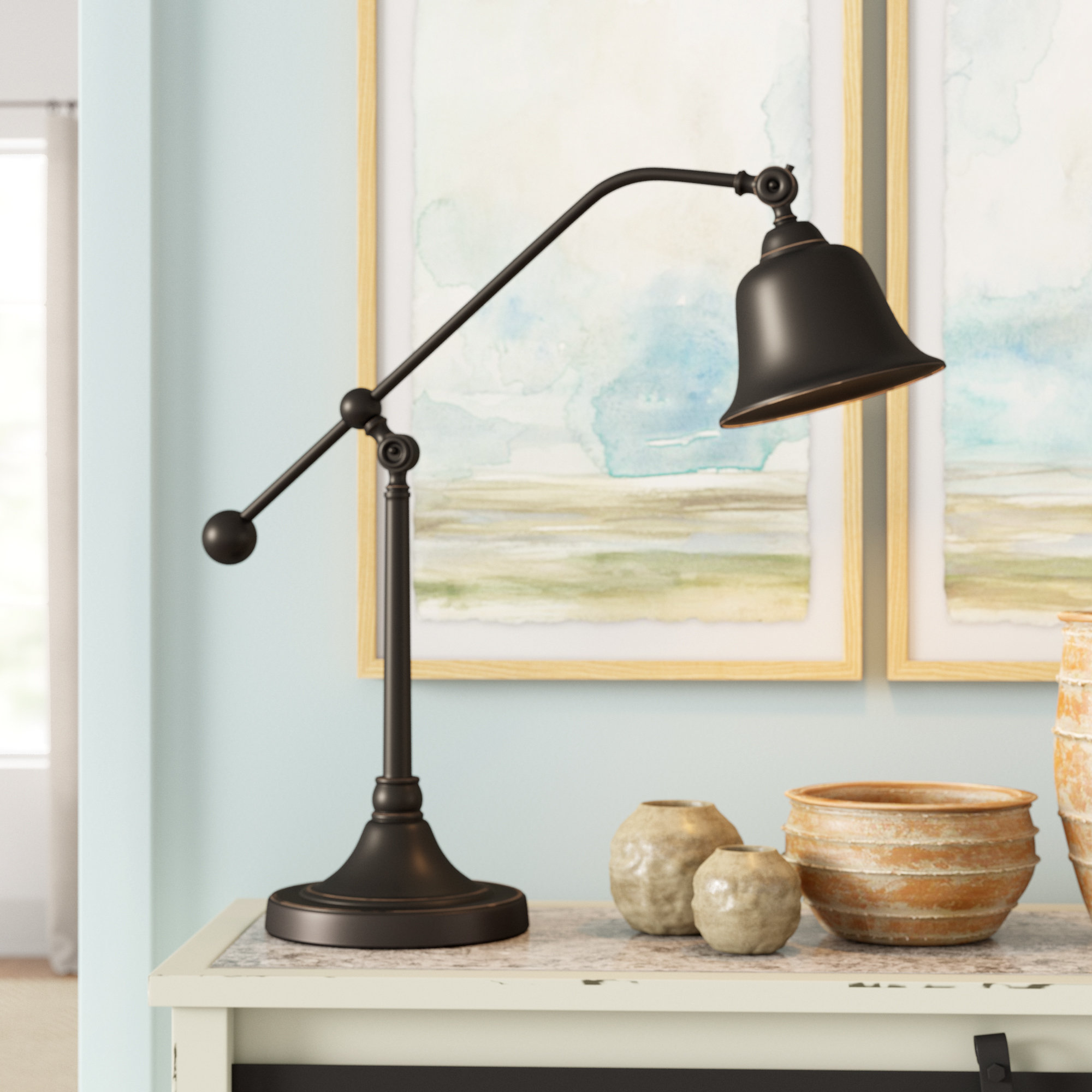 Charlton Home® 37.5" Bronze Desk Lamp & Reviews | Wayfair