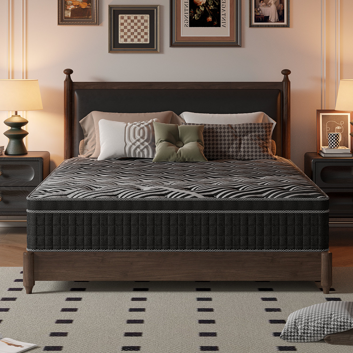 Alwyn Home 12" Pillow Top Firm Hybrid Mattresses in a Box with Memory ...