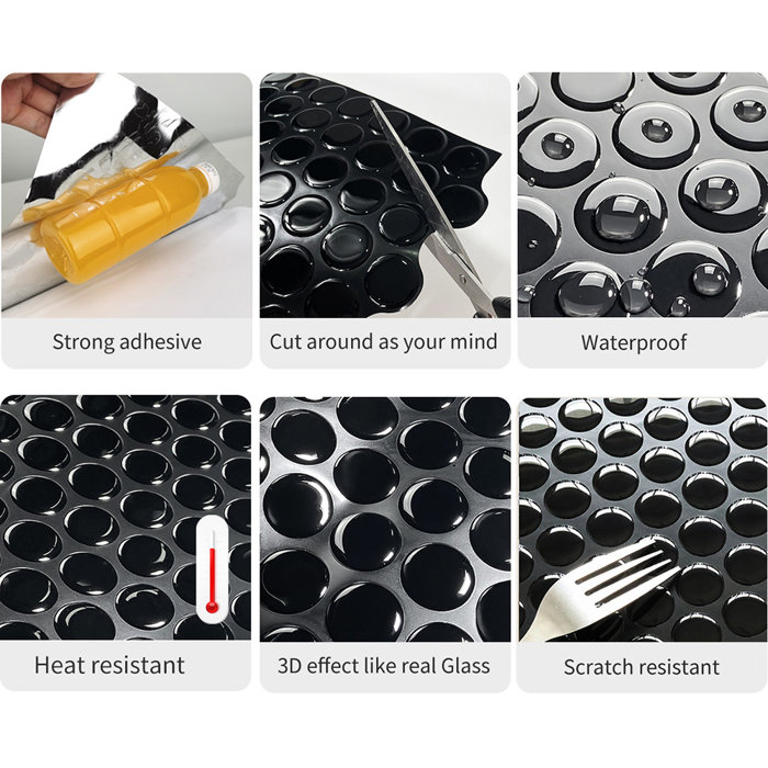 Vinyl-tile Peel And Stick Penny Tile 12'' W x 12'' L Vinyl Peel and ...